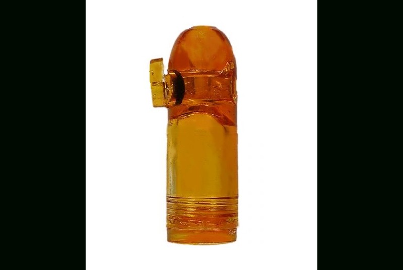plastic snorter sniffer vial snuff rocket bullet orange